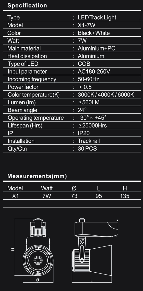 ZEN LED Track Light – X1-7W - D-ONE ELECTRICAL SDN BHD